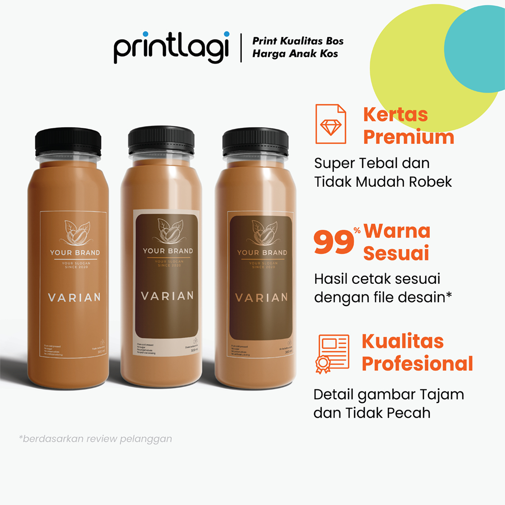 Jual CETAK STICKER LABEL BOTOL VINYL DAN TRANSPARAN / Label Stiker ...