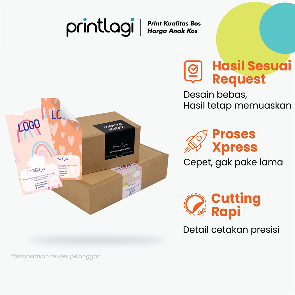 Jual sticker segel / sticker box / sticker packing / sticker segel box ...