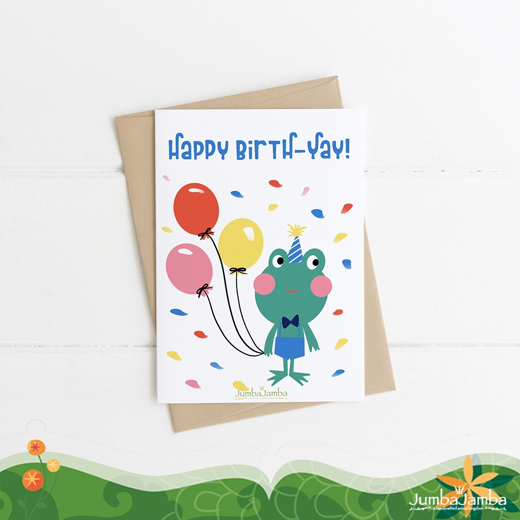Jual Kartu Ucapan Selamat Ulang Tahun A6 - Jumba Jamba Frog And ...