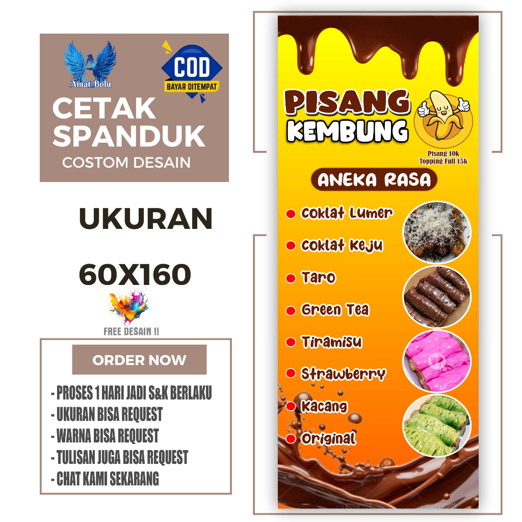 Jual Cetak Spanduk Banner ANEKA VARIAN RASA PISANG KEMBUNG Costom ...