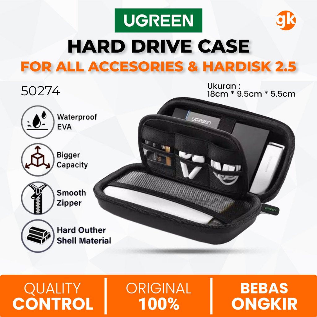 Jual UGREEN Hardisk Case Storage Bag Tas Pouch Tempat Penyimpanan HDD ...