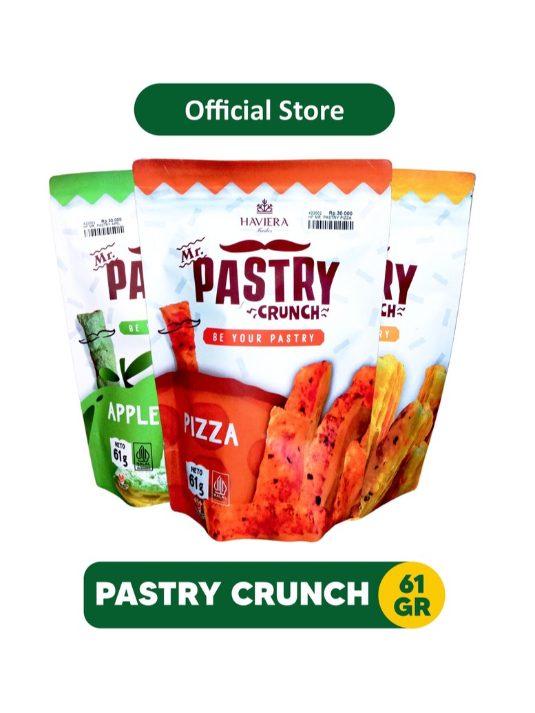Jual Mr. Pastry Crunch Crispy (Chocolate - Pizza - Apple - Pesto Cheese ...