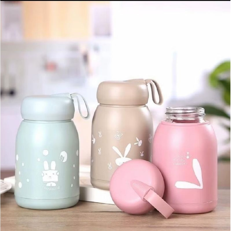 Jual BOTOL MINUM KACA KELINCI 330ML Termos Beling Rabbit Mini Tumblr ...