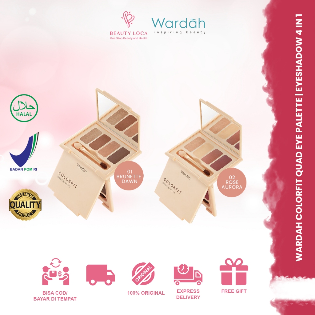 Jual Wardah Colorfit Quad Eye Palette | Eyeshadow 4 in 1 Pigmented ...