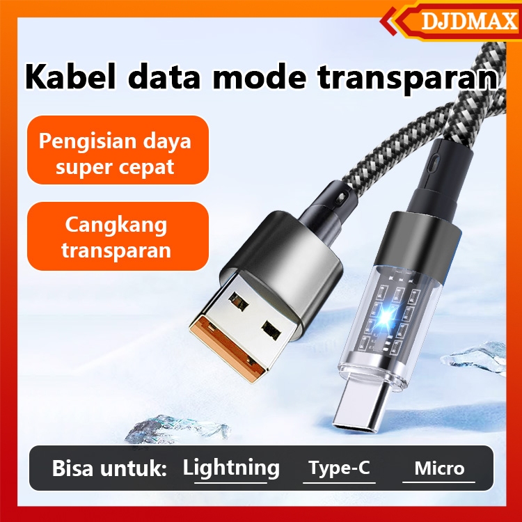 Jual DJDMax Kabel Data Micro Usb Type C Lightning Iphone Fast Charging, Kabel Belang Micro/Type ...