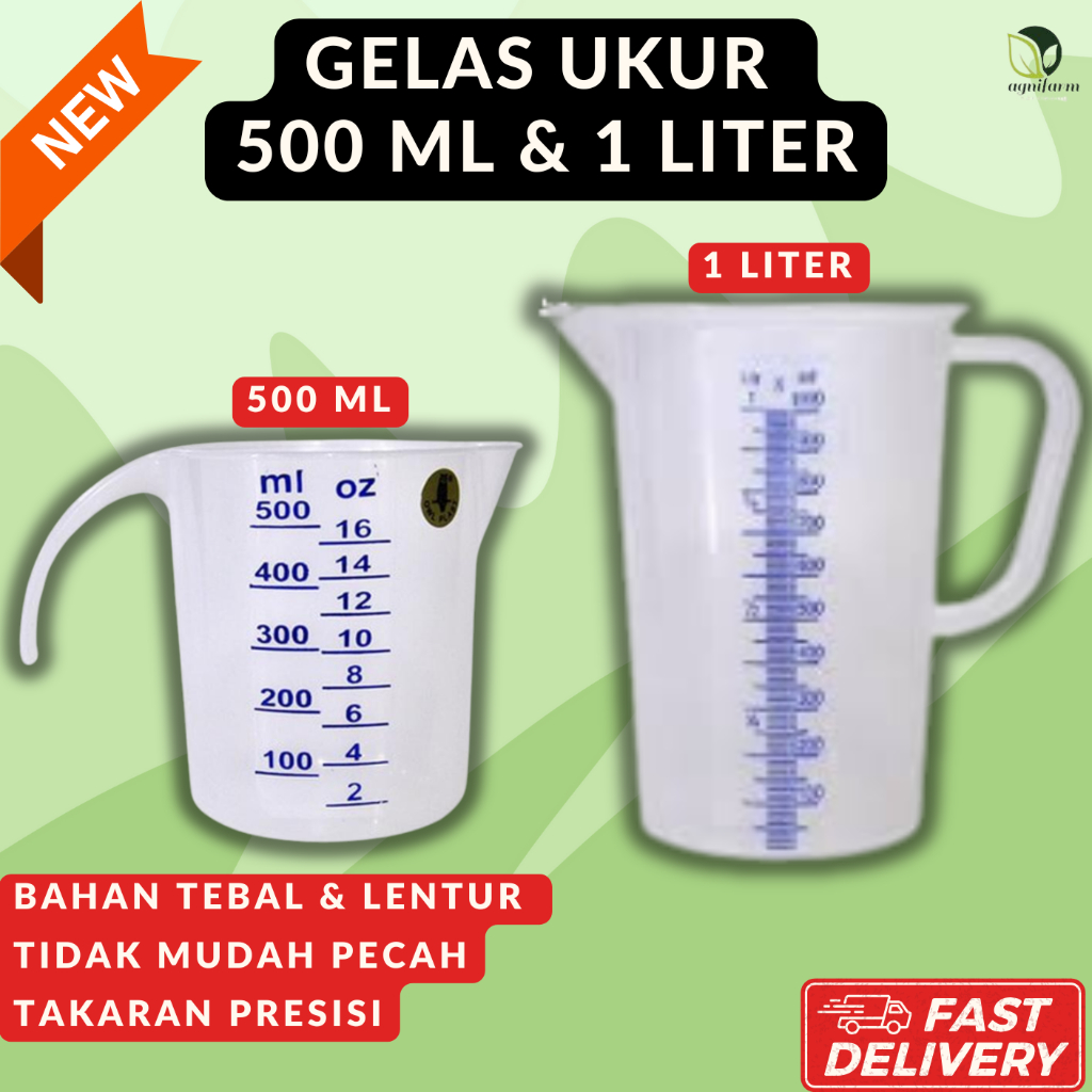 Jual Gelas Ukur OWL PLAST 500ml / TANTOS 1000ml / Teko Ukur Plastik Tebal Anti Pecah Glas Takar ...