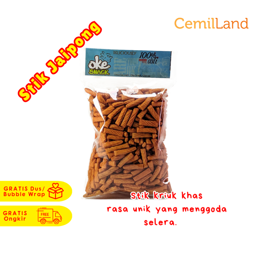 Jual Snack Stik Pangpang Pedas Manis Jaipong Oke Snack Panjang Snack ...