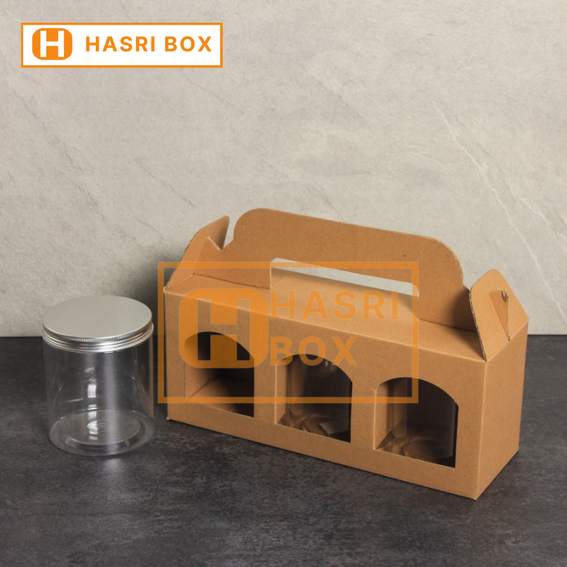 Jual ( 10pcs ) Dus Jinjing Toples Jar 800ml Isi 3 Box Kue Kering Toples ...