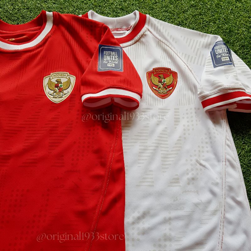 Jual Jersey Timnas Indonesia 2024 Jersey Timnas Indonesia Fullpatch Piala Dunia | Shopee Indonesia