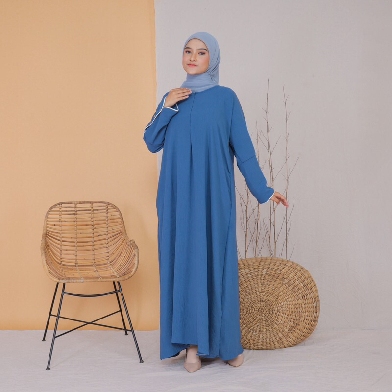 Jual Selia - Gamis Abaya Kancing Terbaru Crinkle Basic Kekinian Premium ...