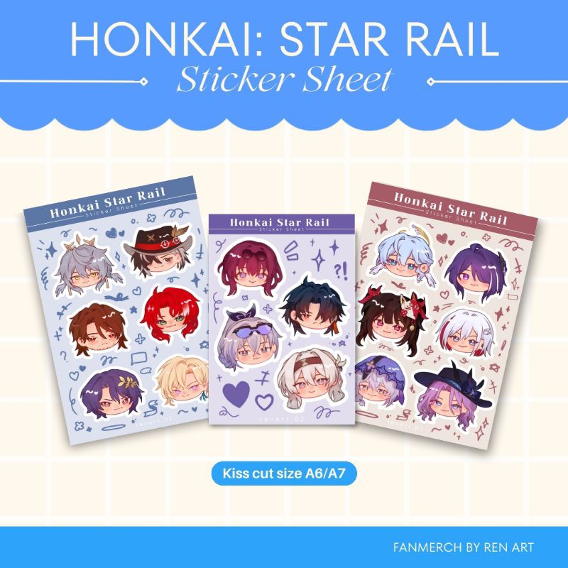 Jual Sticker Kisscut - Honkai: Star Rail | HSR | Fanmerch by Ren_art ...
