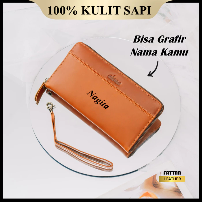 Jual Dompet Kulit Asli Wanita Original Branded 100% Premium Leather Wallet - Dompet Panjang FRR ...