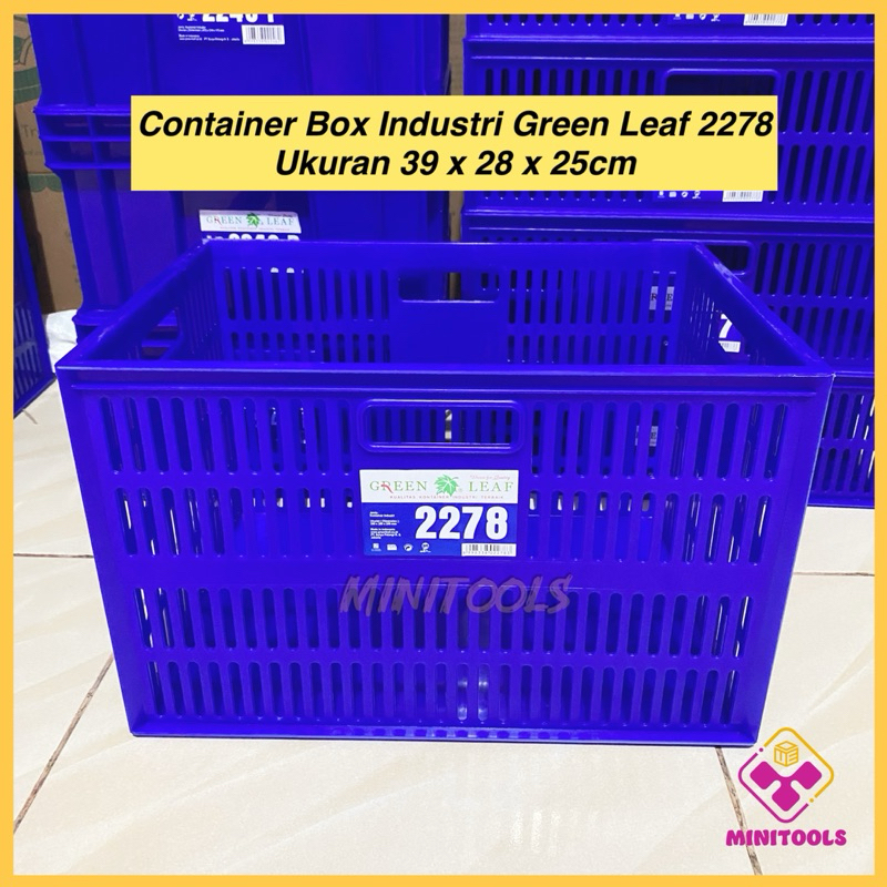 Jual Green Leaf 2278 Container Box Keranjang Plastik Industri Berlubang ...