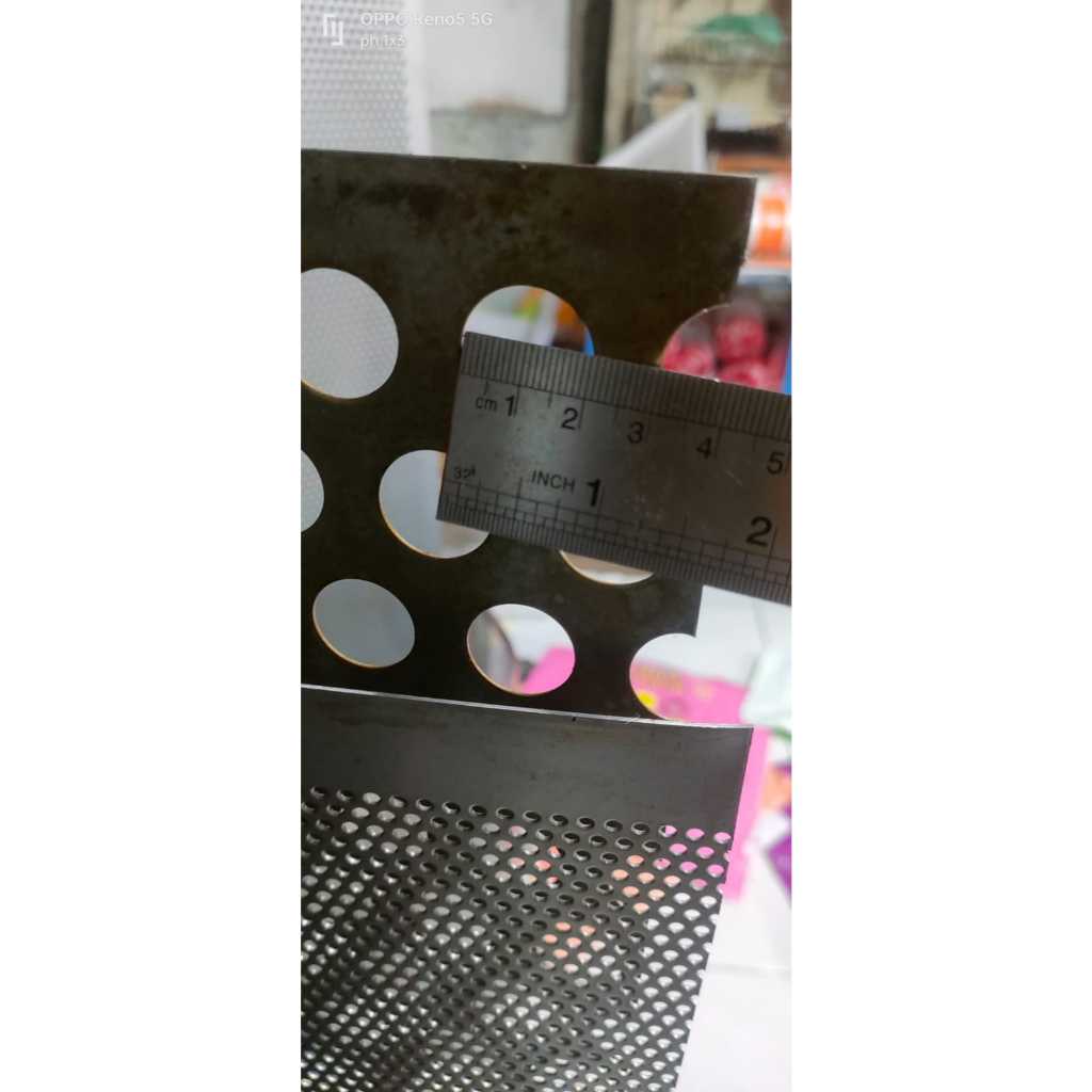 Jual 52x52 Cm Plat besi Lubang 20 mm tebal 1,2 mm | Shopee Indonesia