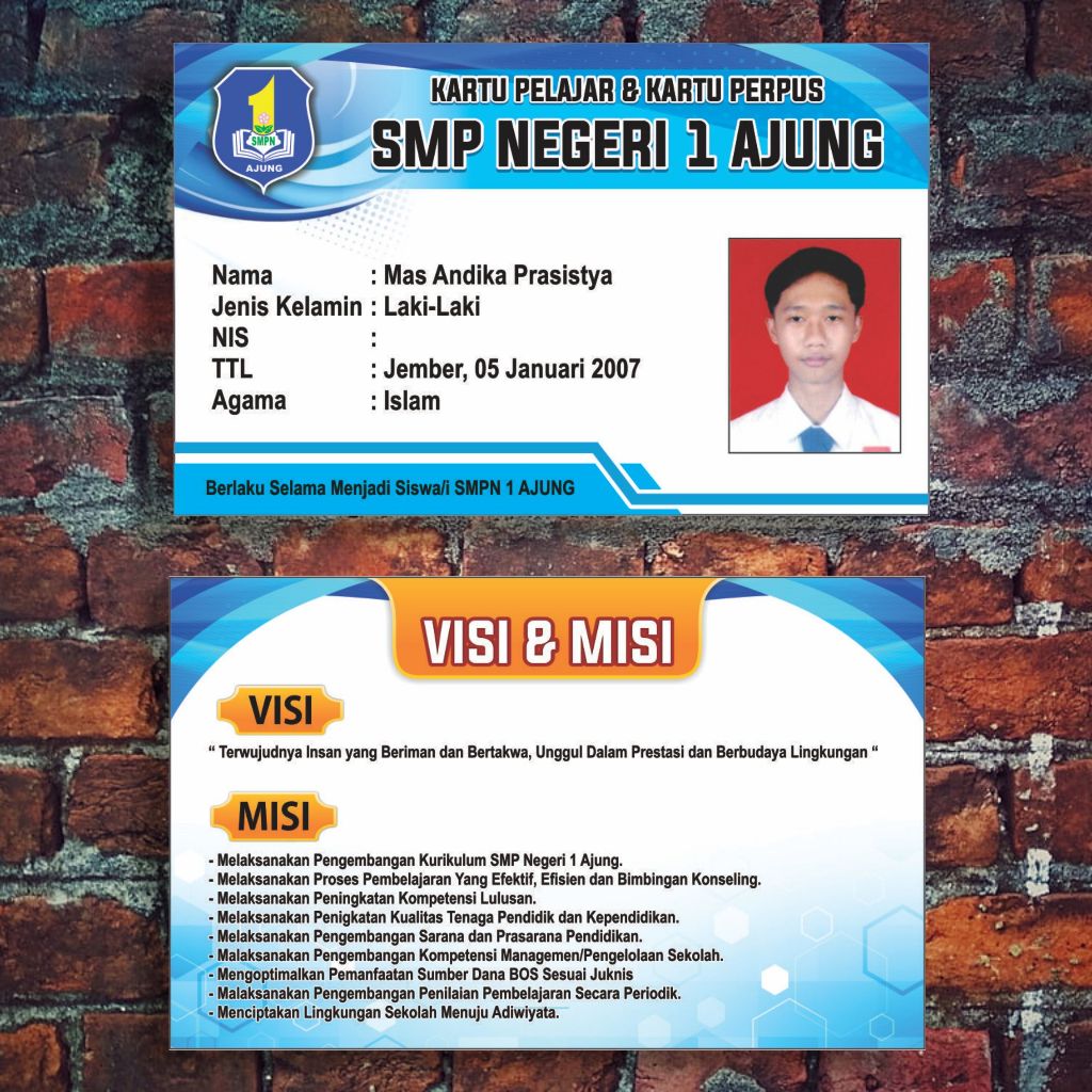 Jual CETAK KARTU ID CARD PVC 2 SISI/ID CARD MEMBER,CETAK VISITOR,KARTU ...