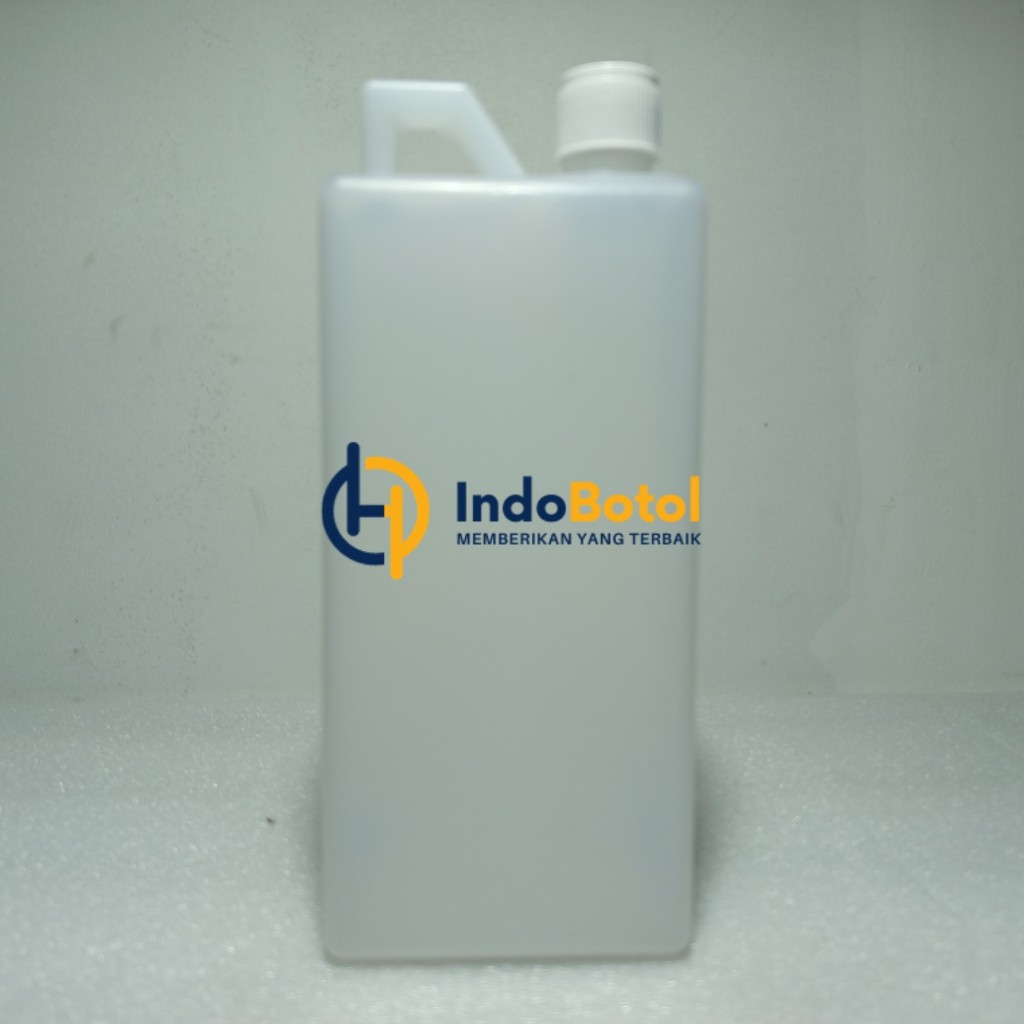 Jual Jerigen Putih Plastik 1 Liter Double Tutup Ulir Non Segel | Shopee ...