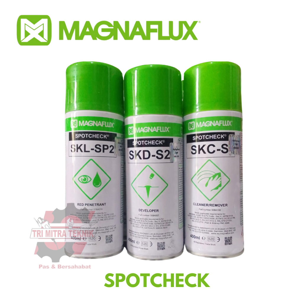 Jual MAGNAFLUX SPOTCHECK DEVELOPER ,CLEANER ,PENETRANT PER 1 KALENG ...