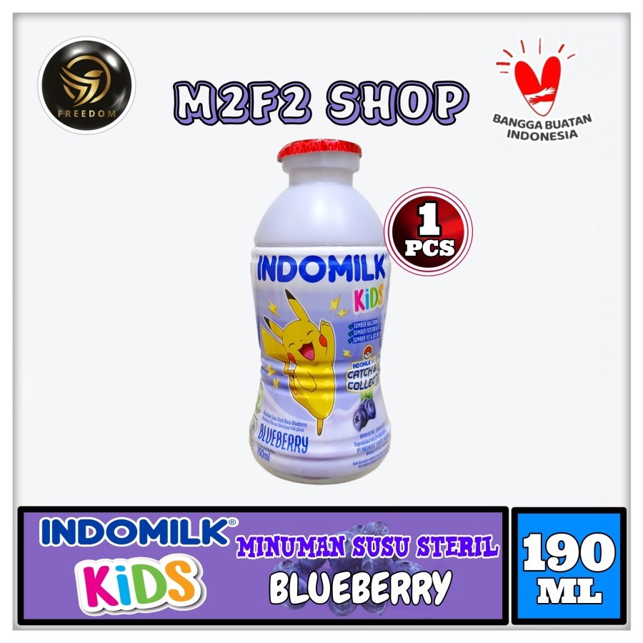 Jual Susu Indomilk Kids Steril Botol Pet Rasa Bluberi | Blueberry - 190 ml (Kemasan Satuan ...