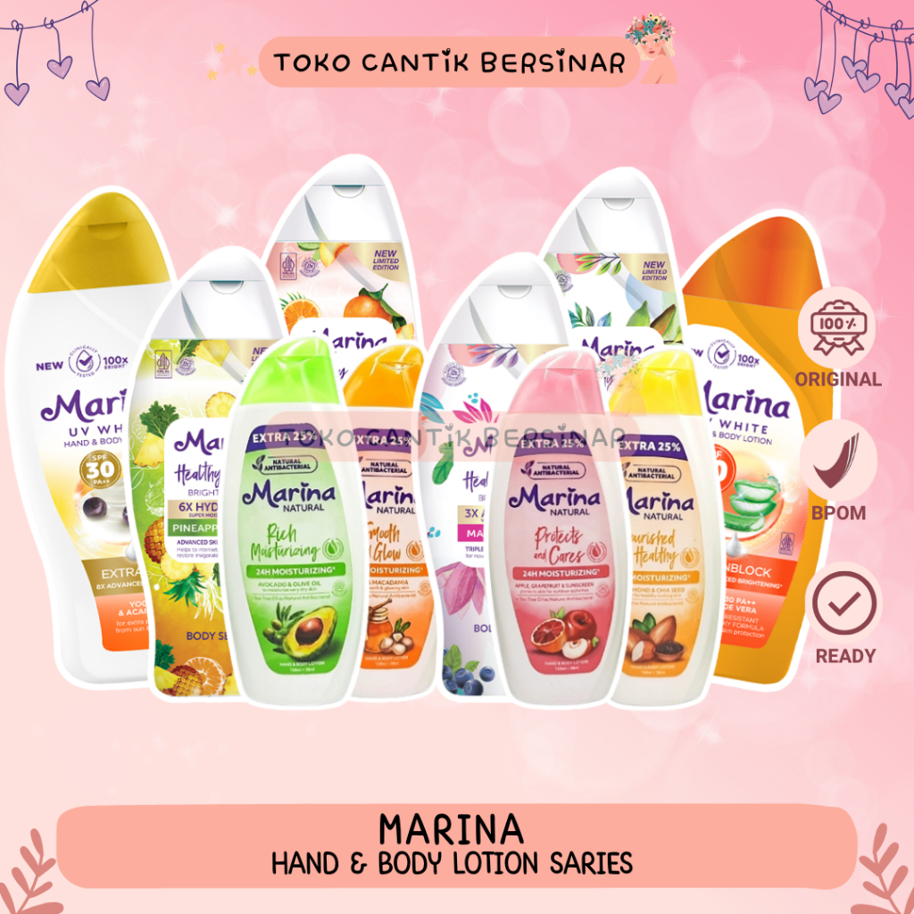 Jual Marina All Produk Body Lotion Uv White Naturan Extra Fill BPOM ...