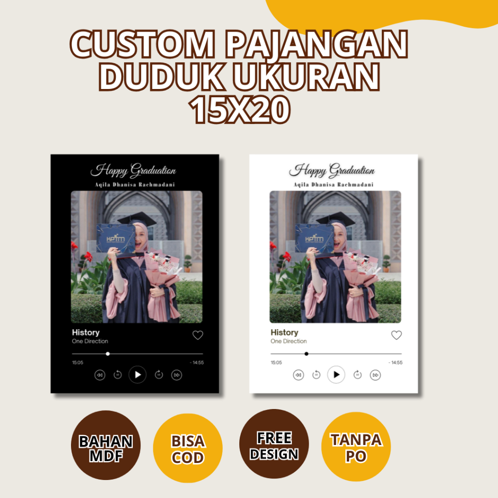 Jual Pajangan Foto Spotify Kado Ulang Tahun, Wedding, Wisuda Murah ...