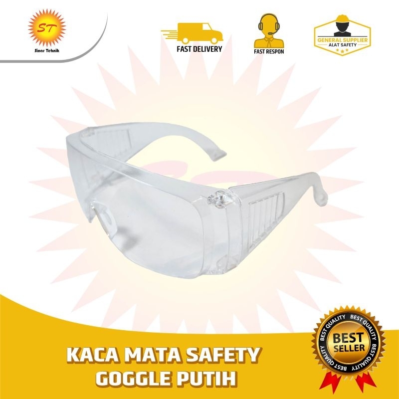 Jual Kaca Mata Safety Goggle Putih | Shopee Indonesia