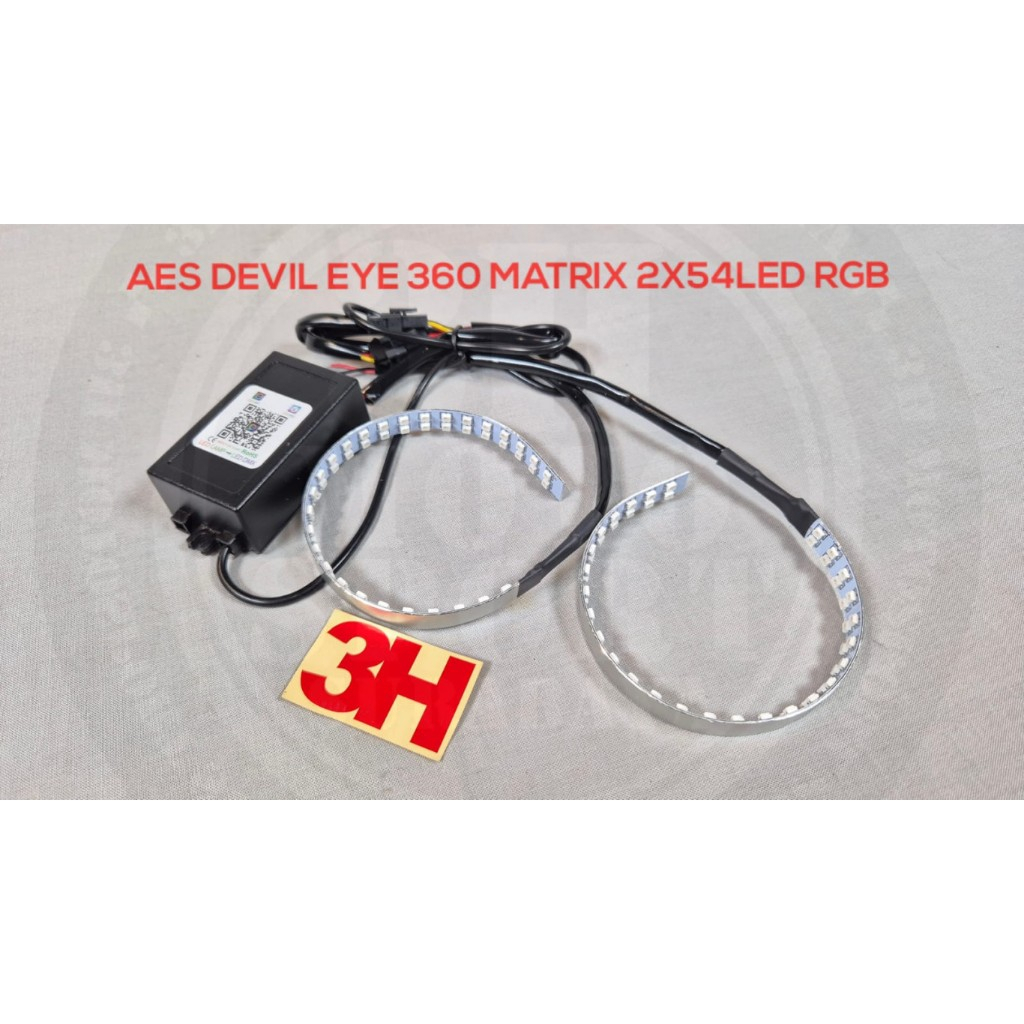 Jual LAMPU LED AES DEVIL EYE 360 MATRIX 2X54LED RGB | Shopee Indonesia