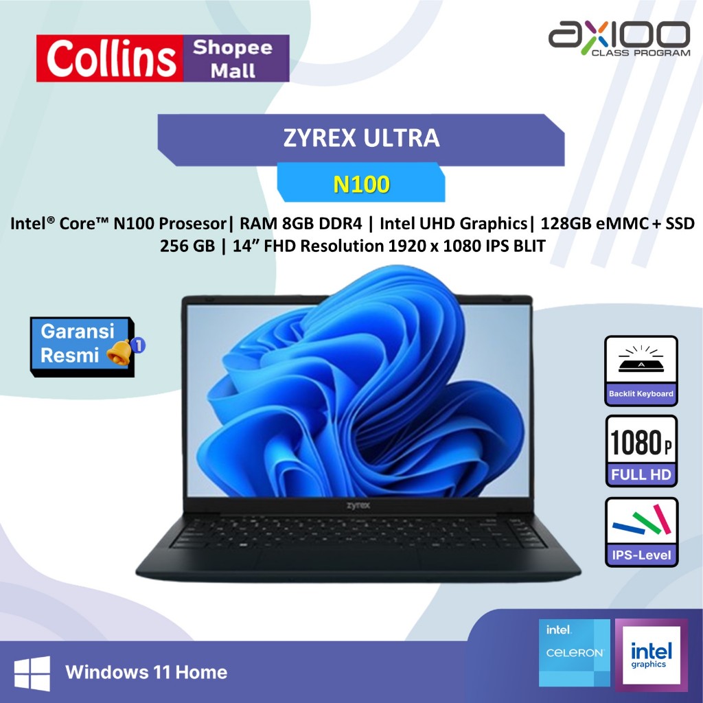 Jual ZYREX ULTRA INTEL N100 RAM 8GB 128+256GB 14.0FHD BLIT WIN 11 ...