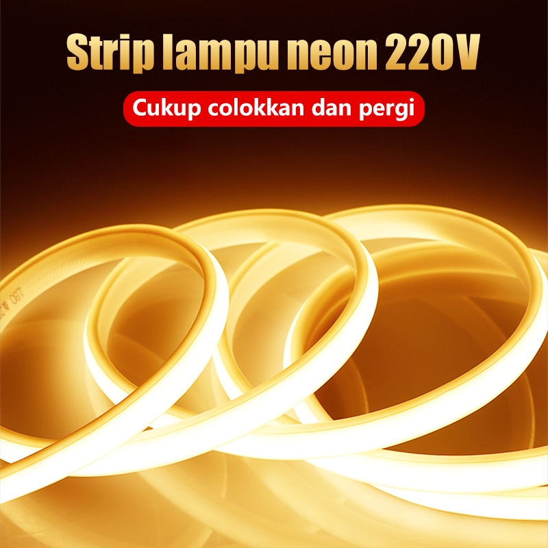 Jual LED Strip lampu Neon Fleksibel 220V Tahan air dalam dan luar ...