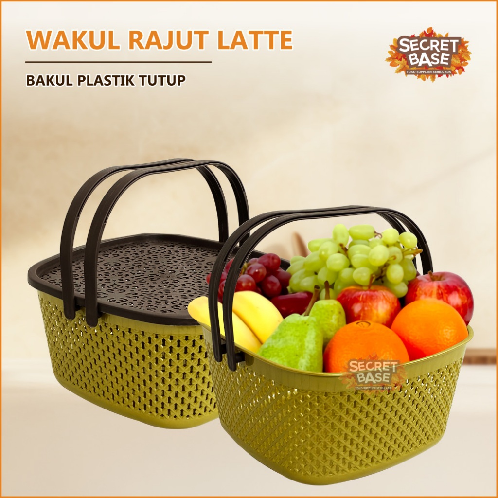 Jual WAKUL RAJUT LATTE - Keranjang Hajatan Unik / Besek Berkat Jaman Now / Bakul Nasi Plastik ...