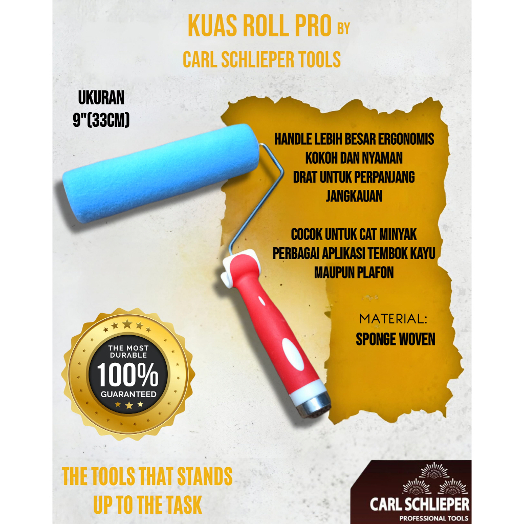 Jual KUAS ROLL PRO COPOT MATA CARL SCHLIEPER 9 INCHI | Shopee Indonesia