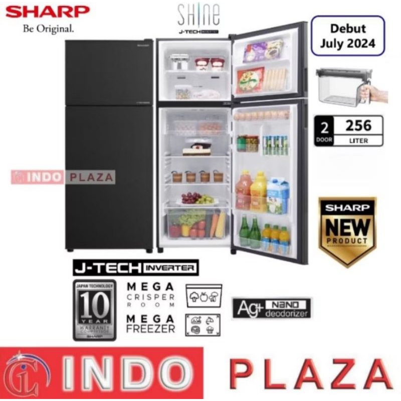 Jual KULKAS SHARP 2 PINTU JTECH INVERTER SJ-326SIGK 256 LITER (CARGO ...