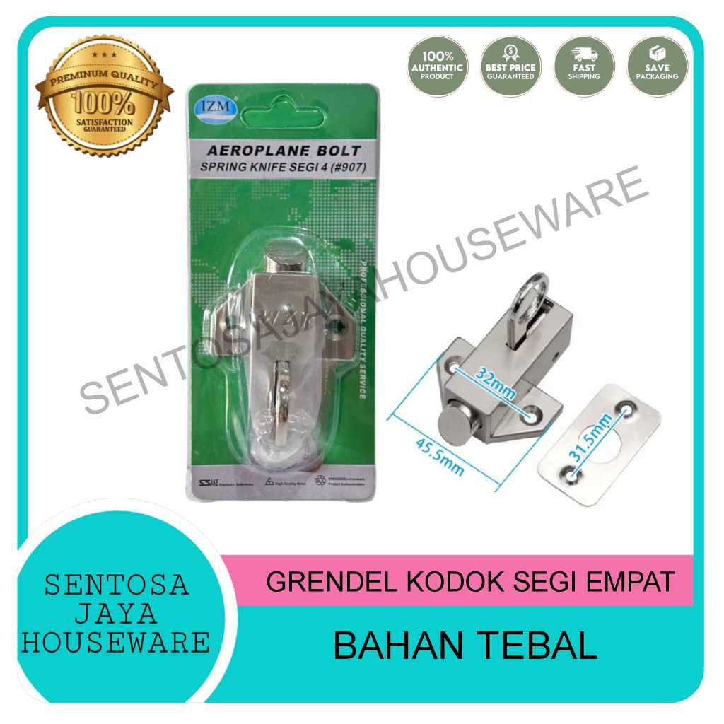 Jual GRENDEL JENDELA KUNCI SLOT / GRENDEL KODOK SEGI EMPAT / SPRING ...