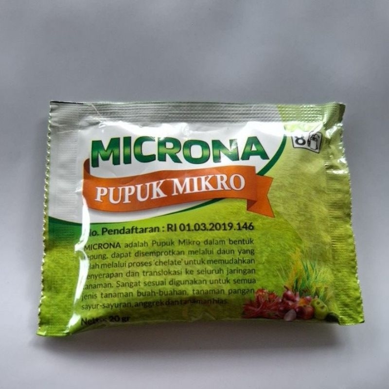 Jual Pupuk mikro MICRONA 20gr, pupuk mikro nutrisi tanaman anggrek ...
