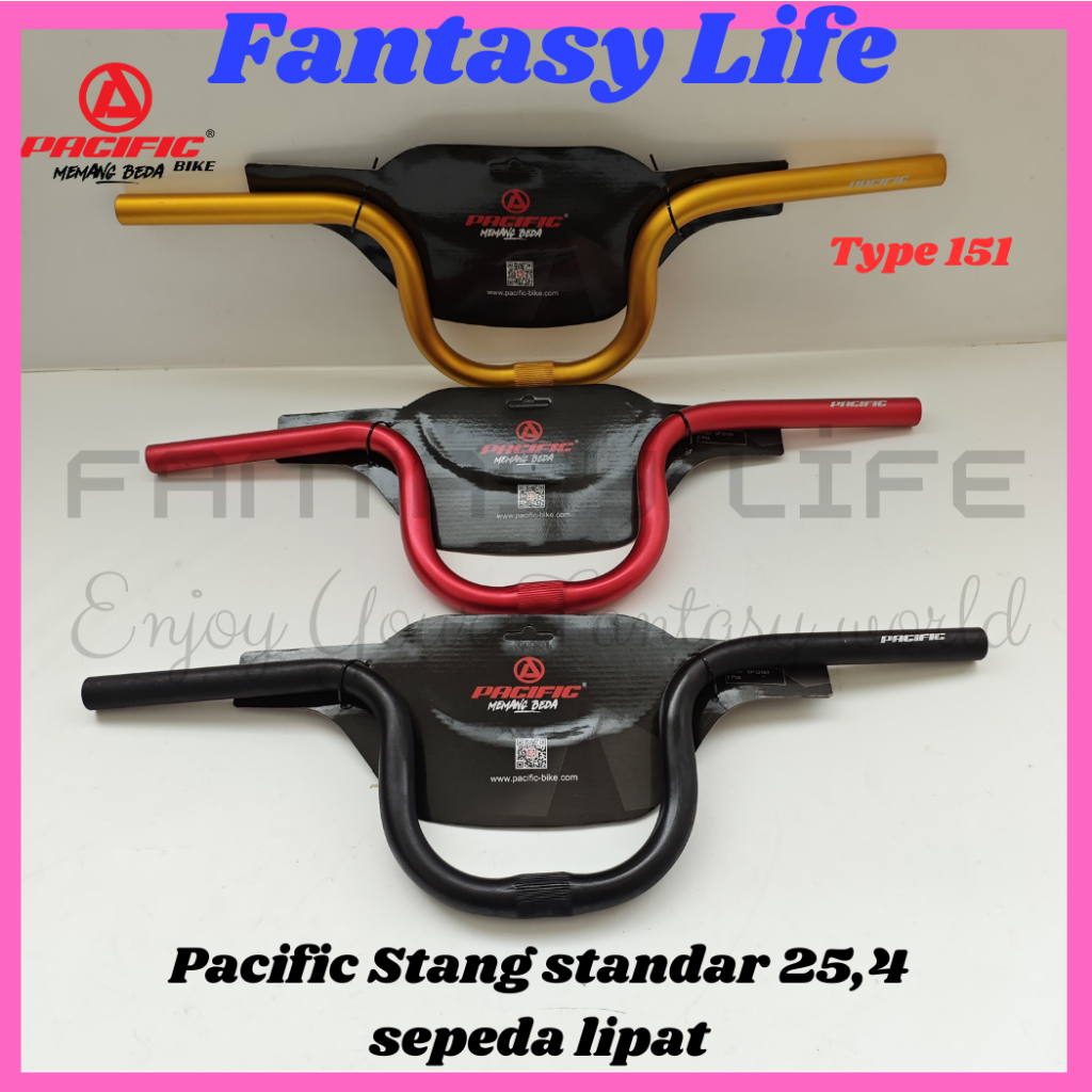 Jual Fantasy Handlebar Stang Alloy Pacific type 151 ukuran standar 25,4 ...