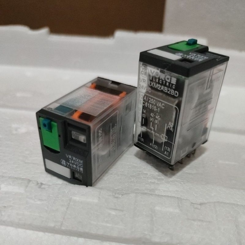 Jual Relay VORGE 2CO 2 kontak VR-RXM2 8pin 12A garansi 1 tahun setara LY2N MY2N + SOCKET ...