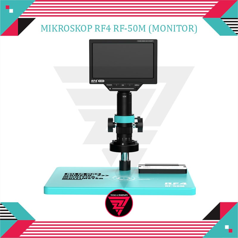 Jual Mikroskop RF4 Monitor F-50M /Microscope Monocular RF4 RF-50M + Monitor Alas Lebar Plus ...