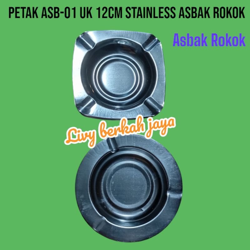 Jual PETAK ASB-01 UK 12CM STAINLESS ASBAK ROKOK MURAH | Shopee Indonesia