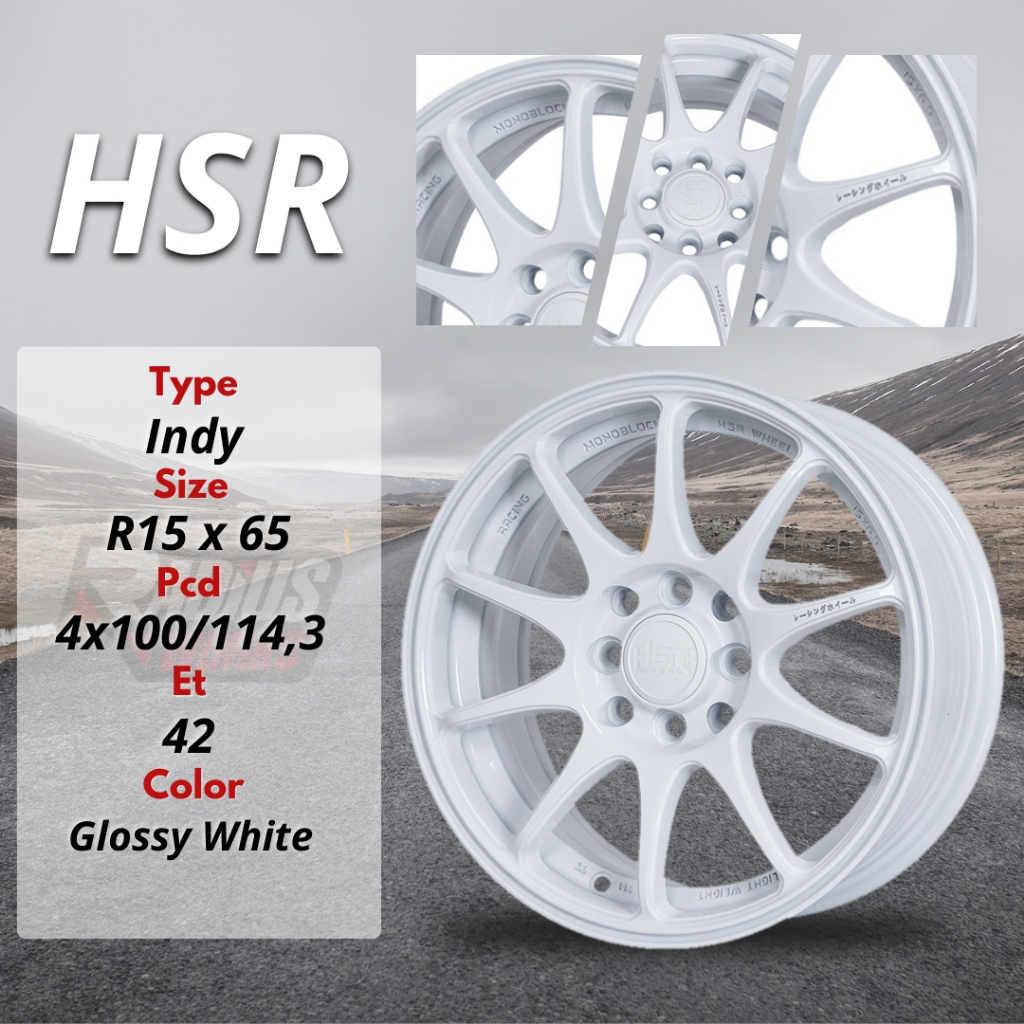Jual HSR INDY R15 - velg mobil brio mobilio binguo EV livina dll pcd ...