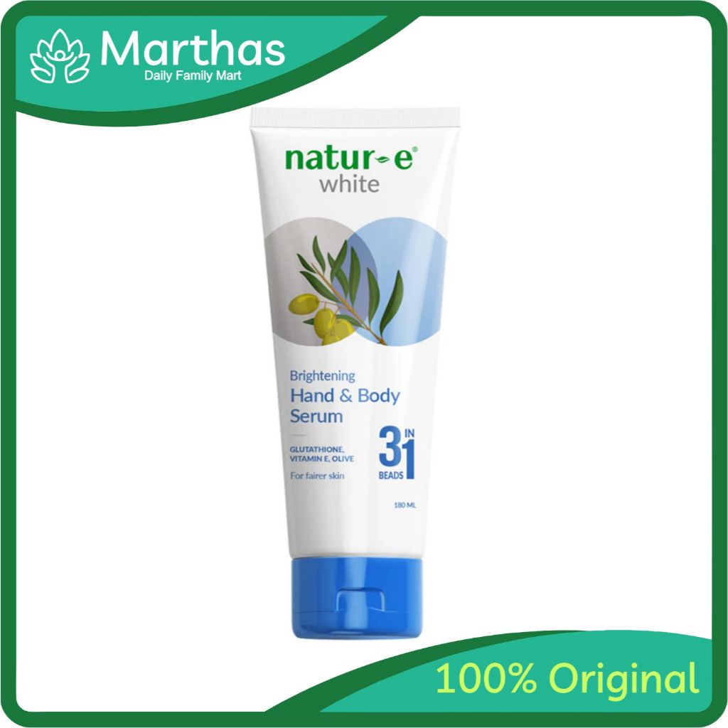 Jual NATUR-E WHITE HAND&BODY SERUM 180ML - MENCERAHKAN KULIT | Shopee ...