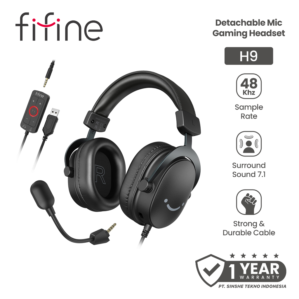 Jual Fifine Headset Gaming fifine H9 Headphone 7.1 Audio with ...