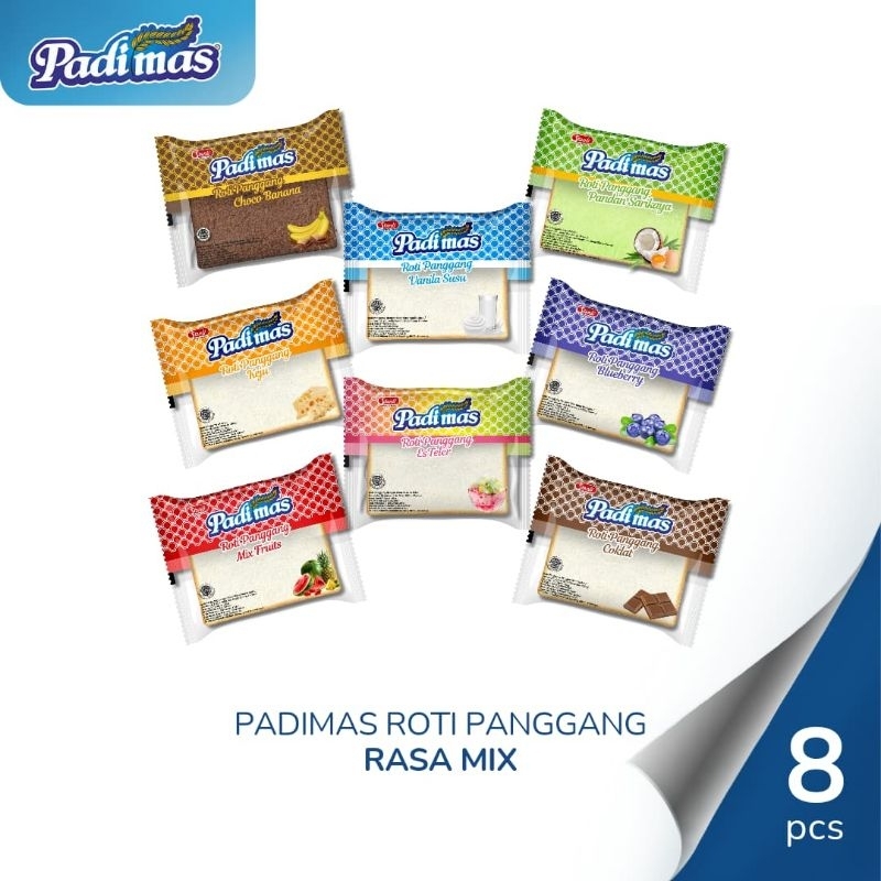 Jual Padimas Roti Panggang Paket isi 8 (All Varian) | Shopee Indonesia