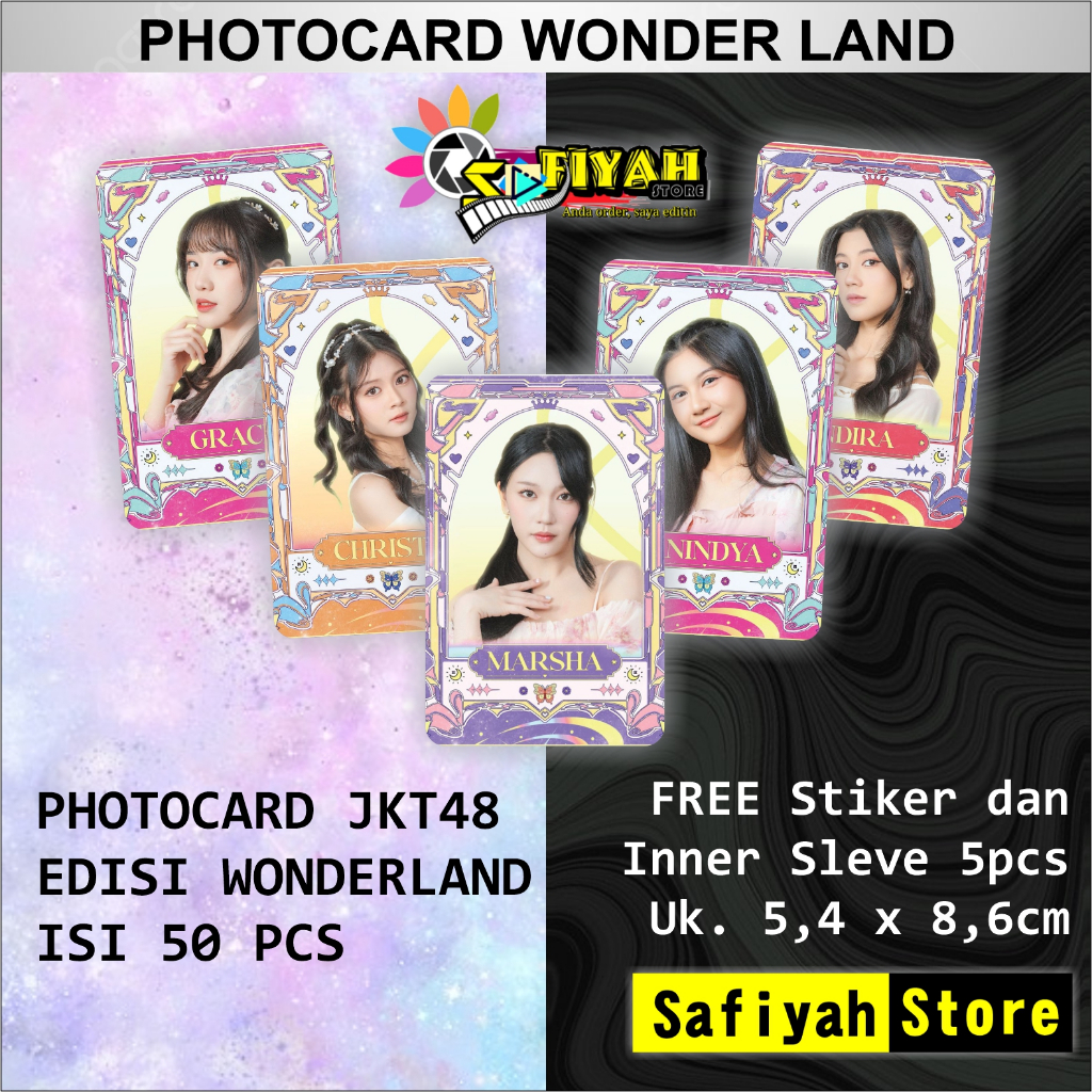 Jual Photocard JKT48 edisi Wonder land JKT48 (Spesial Aniversary ke-13) isi 50 Pcs tebal 260 grm ...