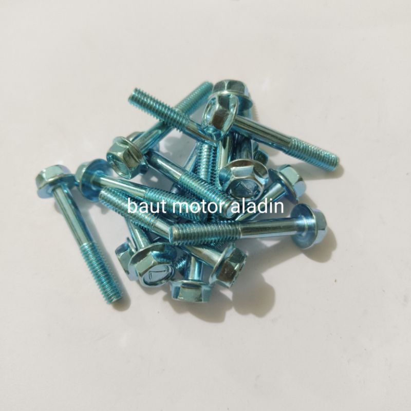 Jual Baut Topi/Flange Bolt 10/M6x40mm Kunci 10 | Shopee Indonesia