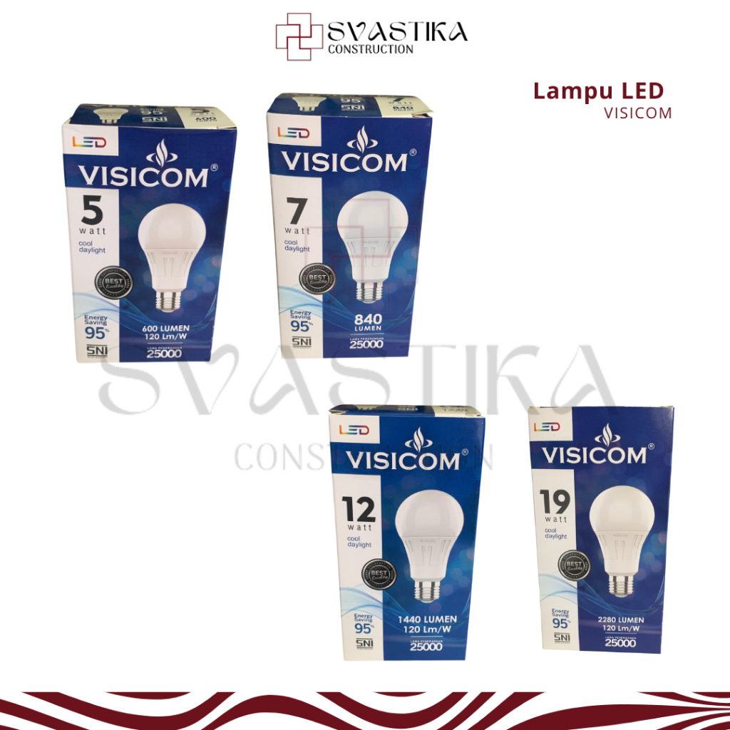 Jual Lampu led visicom 3w 5w 7w 9w 12w 15w 19w tipe Bulb | Shopee Indonesia