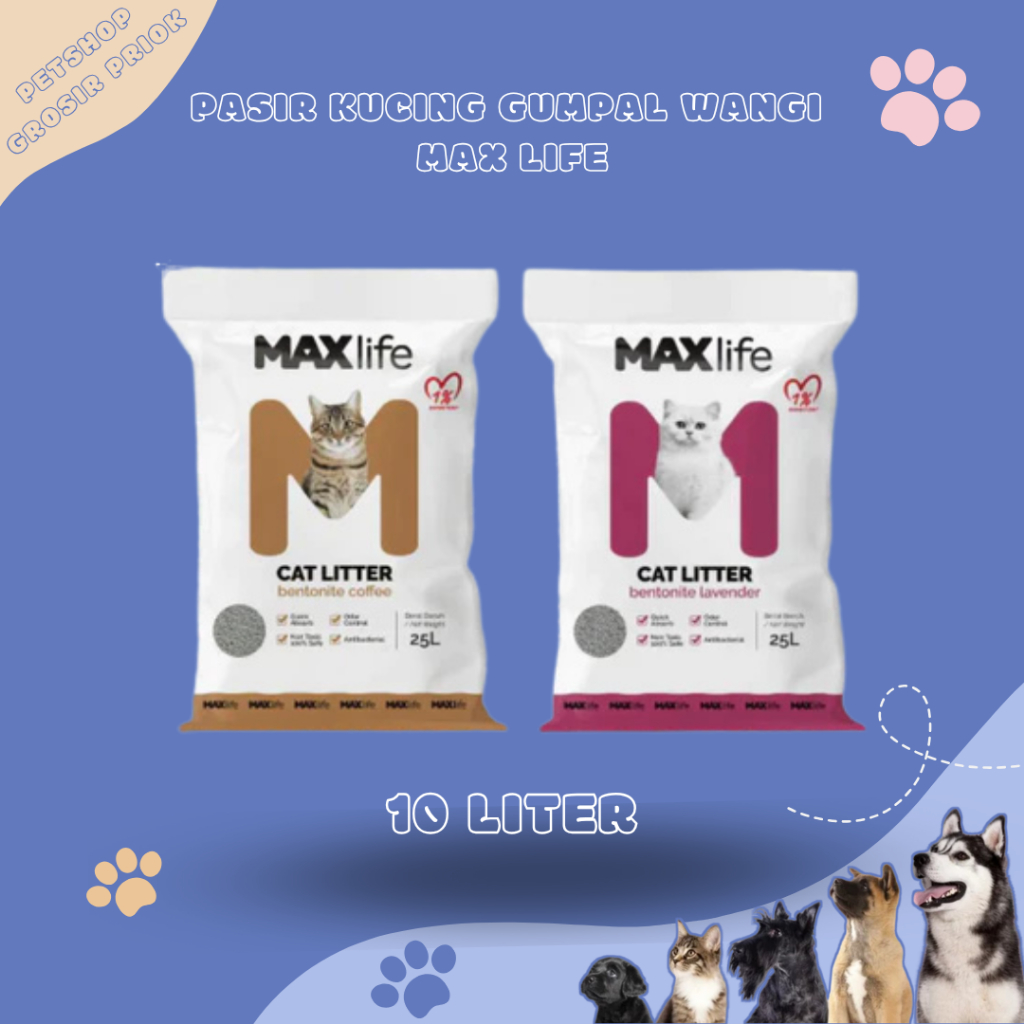 Jual Maxlife Cat Litter Pasir Kucing Gumpal Wangi 10 Liter | Shopee ...