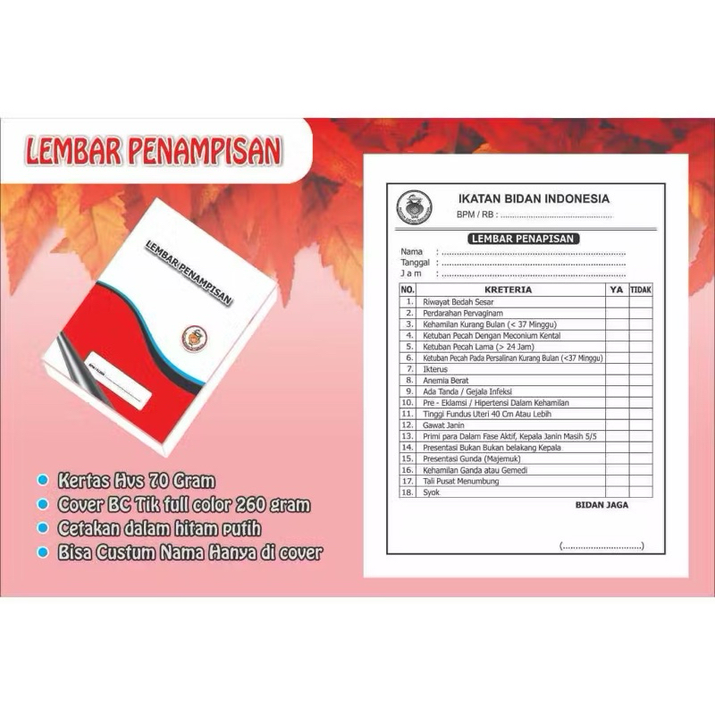 Jual Buku Lembar Ket. Hamil,Ket.Cuti Hamil,S.Permohonan Istirahat,Dll ...