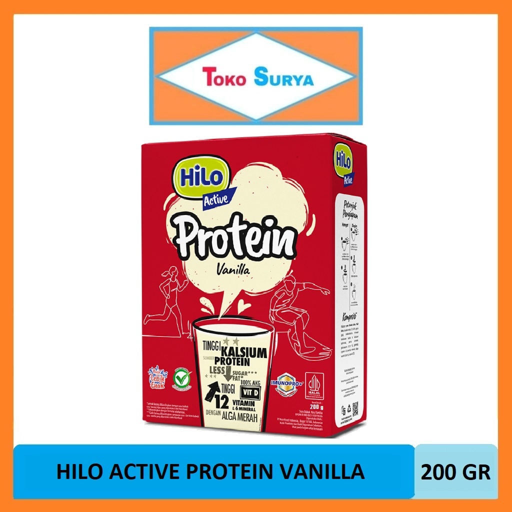 Jual Hilo Active Protein Vanilla Susu Bubuk Kalsium & Protein Rasa ...