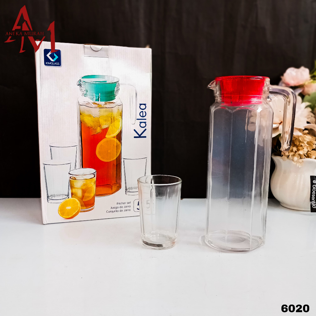 Jual KIMGLASS TEKO SET + GELAS PCLS 1180/5-2GB KALEA (6020) | Shopee ...