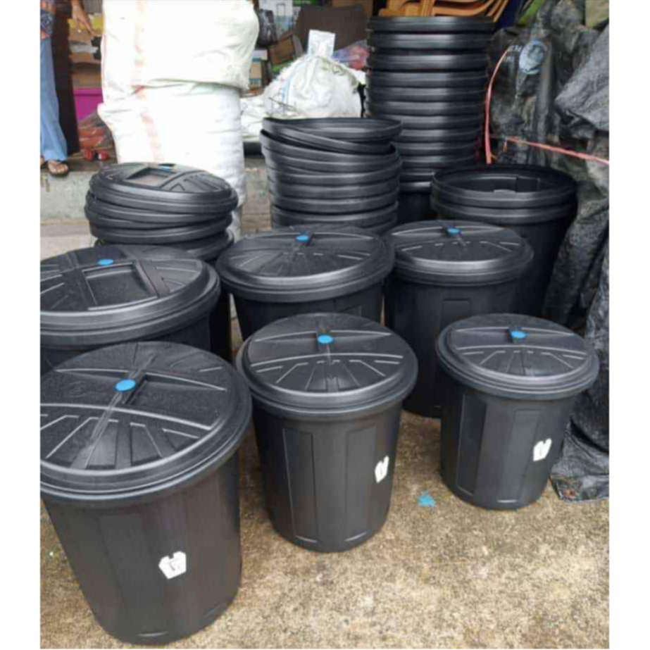 Jual Ember Tutup Tempat Sampah Tutup Hitam UK30, 40, 50, 60, 70, 80 Liter Tong kuat BATAM ...