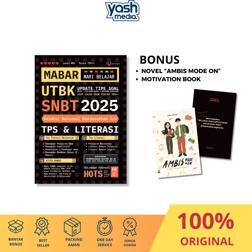 Jual Buku UTBK SNBT 2025 - Mabar (Mari Belajar) UTBK-SNBT TPS & Literasi - Garda Cendekia ...